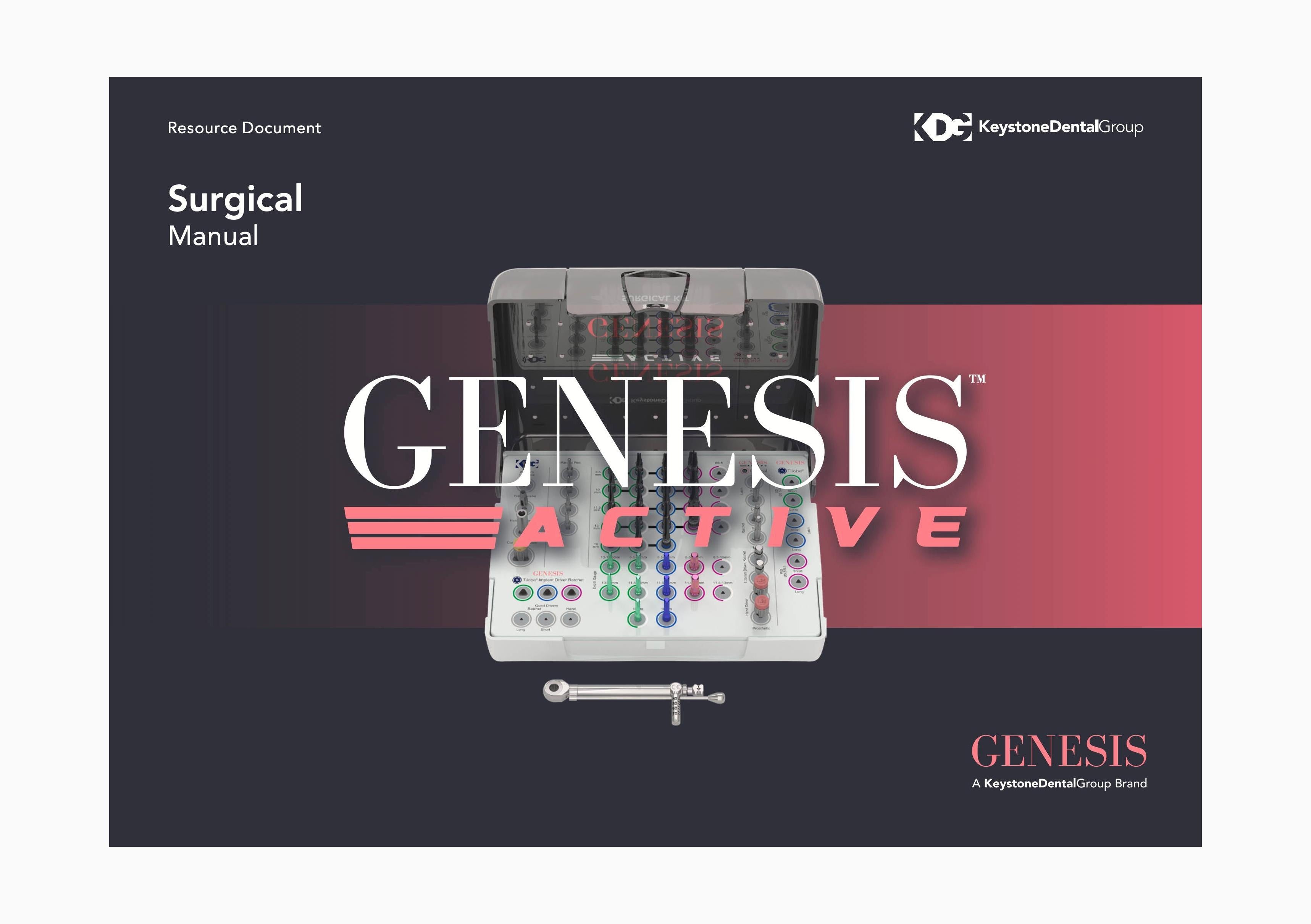 GENESIS ACTIVE™ Surgical Manual – Keystone Dental Group